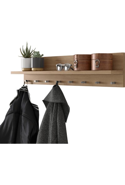 Rani P1 Modern Duvar Askısı Portmanto Askılık Sepet Ceviz Vestiyer M2 Rani P1 Modern Duvar Askısı Portmanto Askılık Sepet Ceviz Vestiyer M2