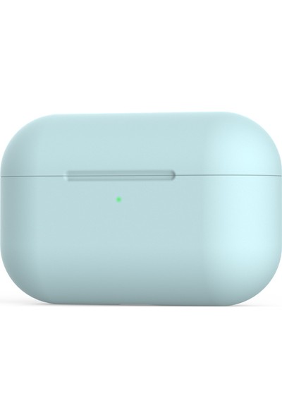 Kyver Apple Airpods Pro Kılıf Silikon Koruyucu Açık Mavi Kyver Apple Airpods Pro Kılıf Silikon Koruyucu Açık Mavi