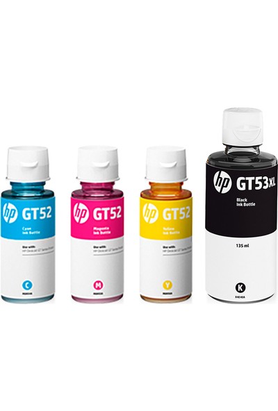 HP GT53XL-GT52 Mürekkep Hp Smart Tank 500-515-530-519 4 Renk HP GT53XL-GT52 Mürekkep Hp Smart Tank 500-515-530-519 4 Renk