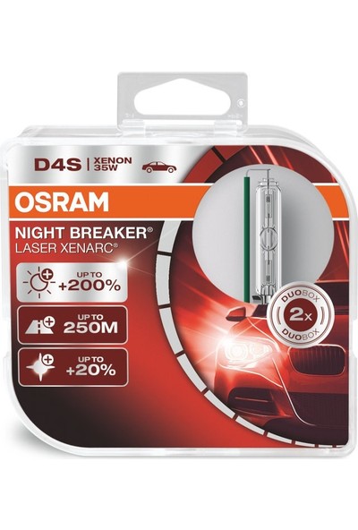 Osram D4S Night Breaker Laser Xenon Ampül %200 Parlak Işık 2 Adet Osram D4S Night Breaker Laser Xenon Ampül %200 Parlak Işık 2 Adet