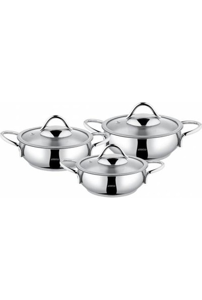 Amboss Stone STN-5698 6 Parça Çelik Omlet Sahan Set