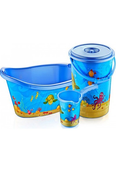 Özer Plastik Bebek Banyo Seti 3'lü