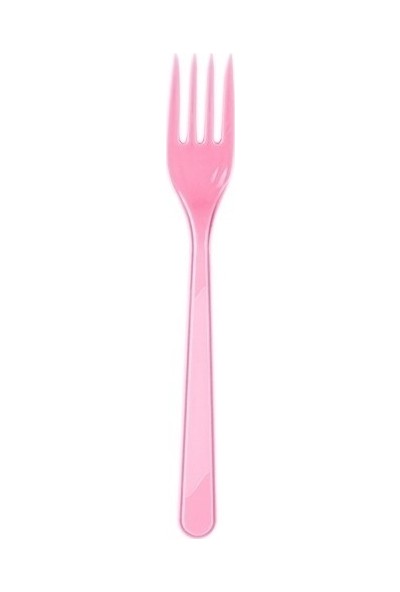 Bkr Çatal Plastik Pembe 50'li