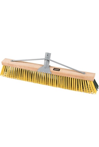 Dekor 3 Sert Ahşap Bahçe Süpürme Çalı Fırçası 60 cm