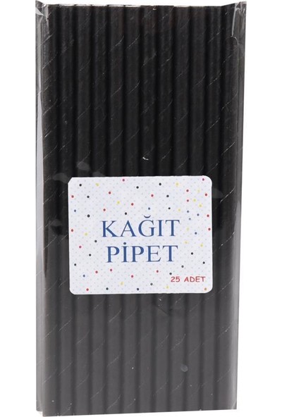 Beysüs Pipet Kağıt Mat Siyah 25'li