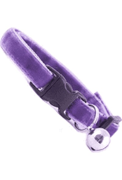 Pet Pretty Kadife Çıngıraklı Kedi Boyun Tasması - Mor Pet Pretty Kadife Çıngıraklı Kedi Boyun Tasması - Mor