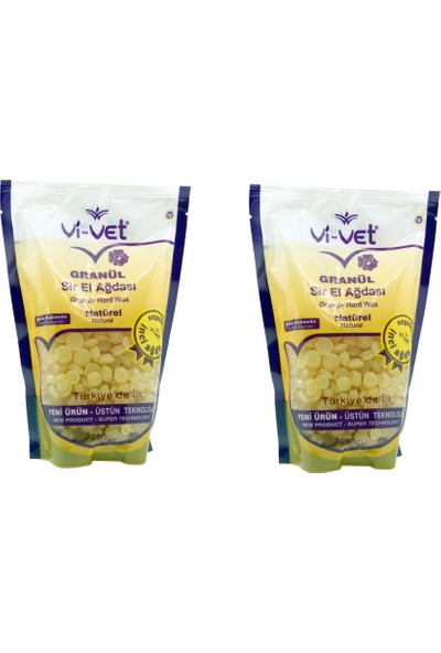 Vi-Vet Granül Soyulabilir Boncuk Sir Ağda Naturel 250 gr 2 Adet Vi-Vet Granül Soyulabilir Boncuk Sir Ağda Naturel 250 gr 2 Adet
