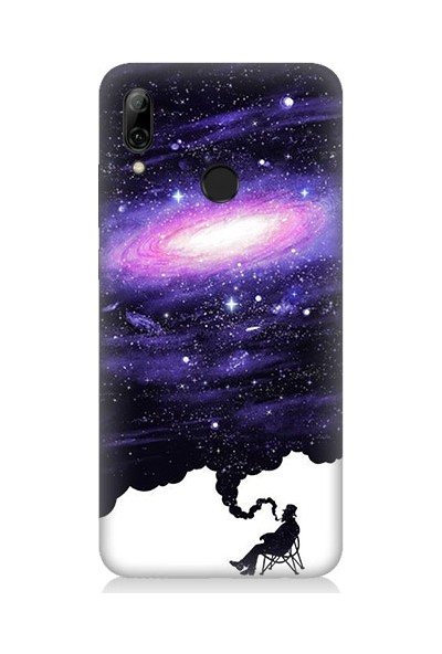 Teknomeg Huawei P Smart 2019 Galaksi ve Yıldızlar Desenli Silikon Kılıf