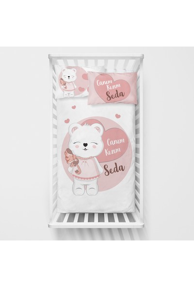 Homamia Kişiye Özel Bebek Nevresim Takımı Canım Kızım Homamia Kişiye Özel Bebek Nevresim Takımı Canım Kızım