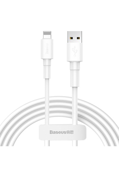 Baseus CALSW-02 2.4A Mini White Lightning Şarj ve Data Kablosu 1 mt