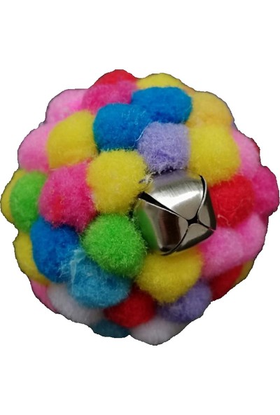 Kutup Oyuncak Zilli Peluş Ponpon Kedi Oyun Topu