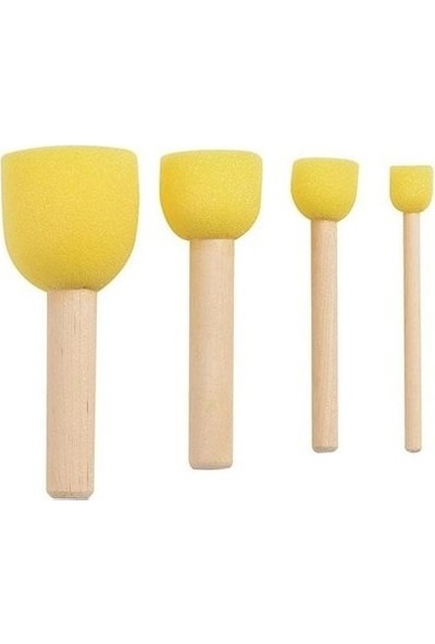 Cadence Sünger Tampon Ponpon Fırça 4'lü