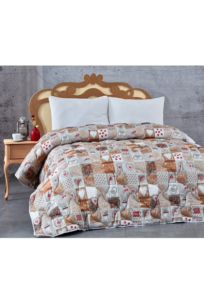 Komfort Home Baskılı Çift Kişilik Microfiber Yorgan 195X215 cm Komfort Home Baskılı Çift Kişilik Microfiber Yorgan 195X215 cm