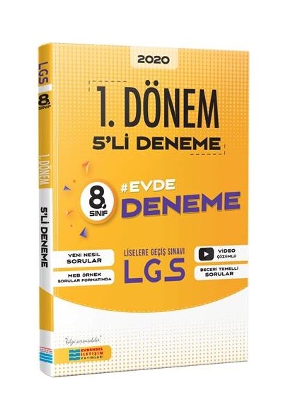 Evrensel Iletişim Yayınları 8. Sınıf 1. Dönem 5'li Deneme