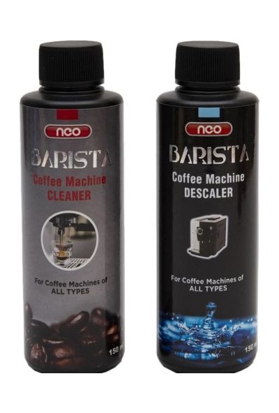 Neo Barista Kahve Makinesi Temizleyici ve Kireç Çözücü 2x 150ml Neo Barista Kahve Makinesi Temizleyici ve Kireç Çözücü 2x 150ml