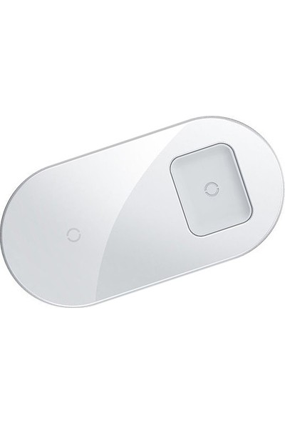 Baseus WXJK-02 Simple 2in1 Kablosuz Wireless Şarj 18W - Beyaz Baseus WXJK-02 Simple 2in1 Kablosuz Wireless Şarj 18W - Beyaz