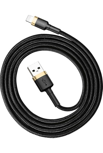 Baseus Cafule Serisi Lightning Kablosu 1 m Altın-Siyah Baseus Cafule Serisi Lightning Kablosu 1 m Altın-Siyah