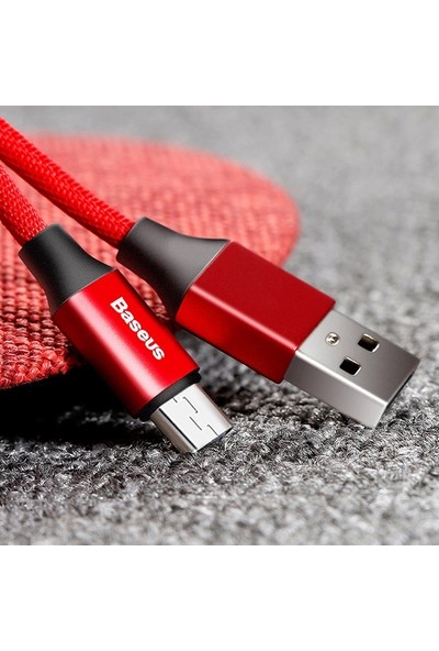 Baseus Yiven Kırmızı Micro USB Kablo 150 cm CAMYW-B09 Baseus Yiven Kırmızı Micro USB Kablo 150 cm CAMYW-B09