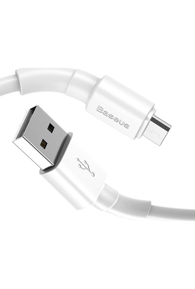 Baseus CAMSW-02 Mini White Micro USB 2.4A Şarj USB Kablosu 1 mt
