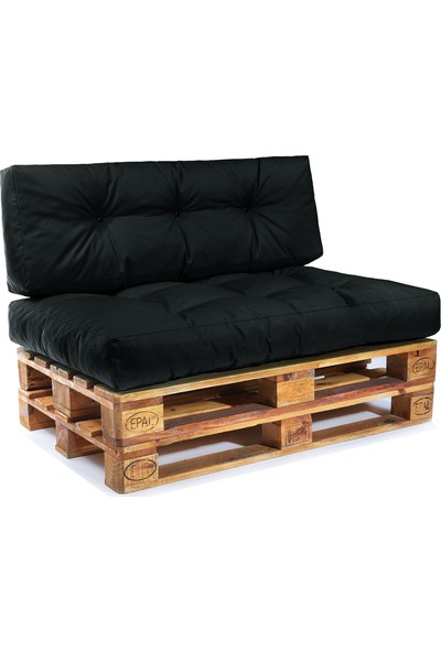 Dekoro Dış Mekan Palet Koltuk Minderi Takımı Siyah