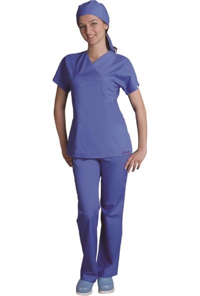 Emel Tekstil Doktor Hemşire Kadın Forma Mavi Yarasa Takım Emel Tekstil Doktor Hemşire Kadın Forma Mavi Yarasa Takım