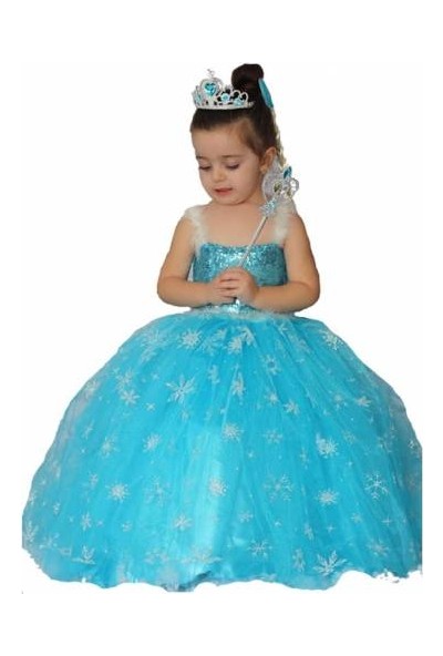 Moda Sitesi Frozen Elsa Kostümü Simli