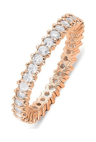 Aykat Yüzük Tamtur Rose Gümüş Alyans Yüzük