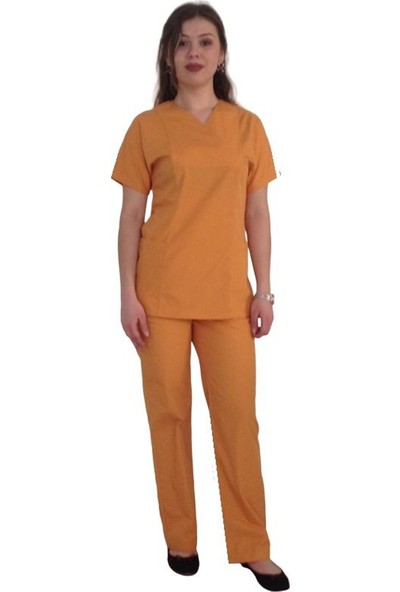Emel Tekstil Doktor Hemşire V Yaka Gold Yarasa Kol Forma Takım Emel Tekstil Doktor Hemşire V Yaka Gold Yarasa Kol Forma Takım