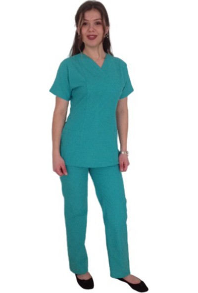 Emel Tekstil Doktor Hemşire Kadın Forma Turkuaz Yarasa Kol Takım Emel Tekstil Doktor Hemşire Kadın Forma Turkuaz Yarasa Kol Takım