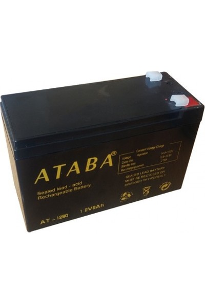 Ataba AT-1290 12V 9AH Bakımsız Kuru Akü Ataba AT-1290 12V 9AH Bakımsız Kuru Akü
