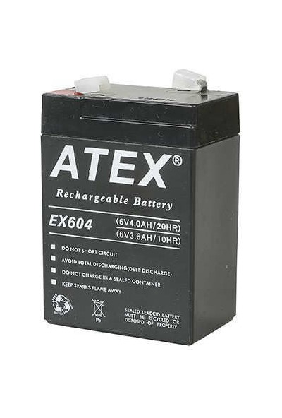 Atex AX604 6V 4AH Bakımsız Kuru Akü
