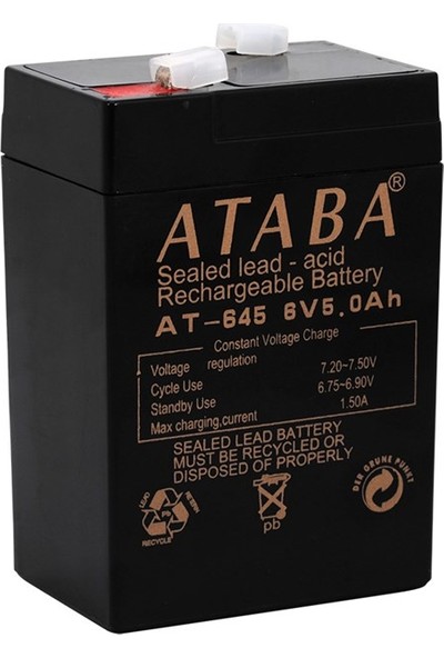 Ataba AT-645 6V 4.5AH Kuru Akü