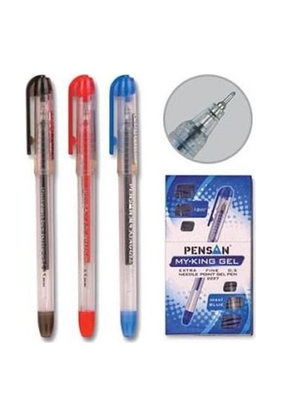 Pensan Tükenmez Kalem My-King Jel Metal Klips 0.5 3'lü Pensan Tükenmez Kalem My-King Jel Metal Klips 0.5 3'lü