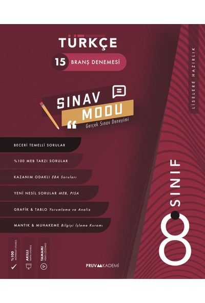 Pruva Akademi LGS Türkçe Branş Denemesi