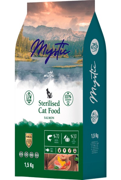 Mystic Somonlu Kısırlaştırılmış Yetişkin Kedi Maması 1,5 kg Mystic Somonlu Kısırlaştırılmış Yetişkin Kedi Maması 1,5 kg