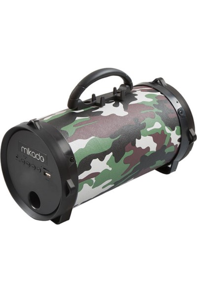 Mikado MD-BT30 Yeşil Kamuflaj Desenli Bluetooth AUX+USB+SD Kartlı Speaker Mikado MD-BT30 Yeşil Kamuflaj Desenli Bluetooth AUX+USB+SD Kartlı Speaker