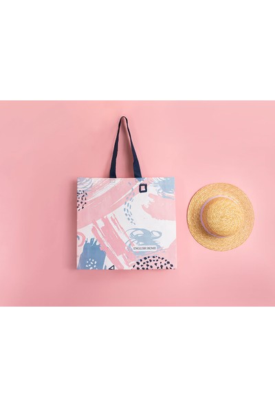Englısh Home Bright Future Lamineli Nonwoven Alışverış Çantası 45 x 40 cm Renkli