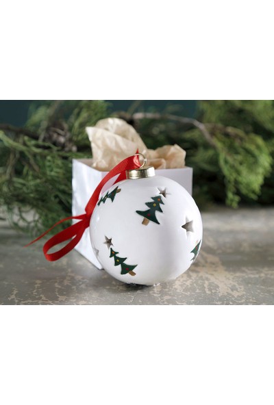 Englısh Home Winter Joy Askılı Aksesuar 8,5 x 8,5 x 9,5 cm Beyaz - Yeşil Englısh Home Winter Joy Askılı Aksesuar 8,5 x 8,5 x 9,5 cm Beyaz - Yeşil