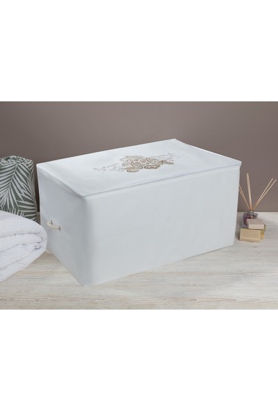 Englısh Home Lace Damask Hurç 74 x 46 x 46 cm Beyaz Englısh Home Lace Damask Hurç 74 x 46 x 46 cm Beyaz