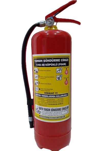 Çakır 6 KG Köpüklü Yangın Tüpü Çakır 6 KG Köpüklü Yangın Tüpü