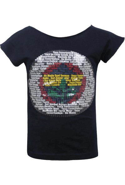 Fenerium Kiz Çocuk Tribün Renkli Logo T-Shirt