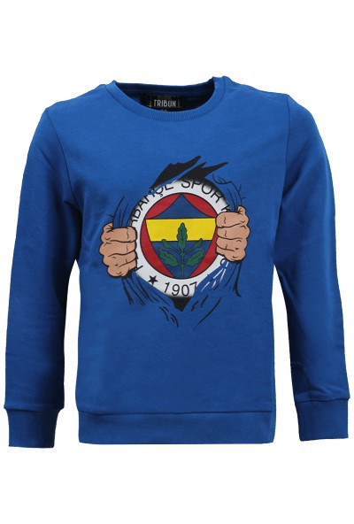 Fenerium Çocuk Tribün Göğüs Logo Sweatshirt