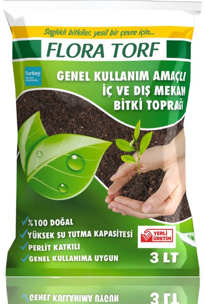 MF Botanik Flora Torf Toprak Çiçek Toprağı 3 lt MF Botanik Flora Torf Toprak Çiçek Toprağı 3 lt