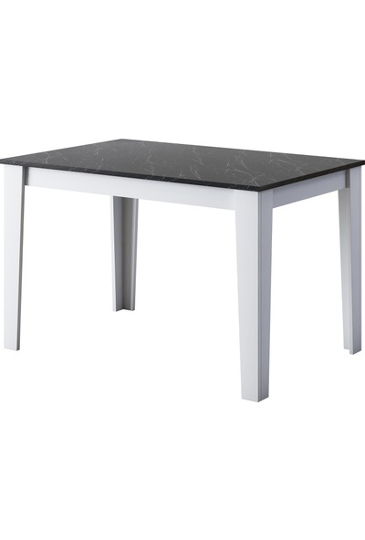 Rani T1 Mutfak Masası 110 cm Mermer Desenli Beyaz M1