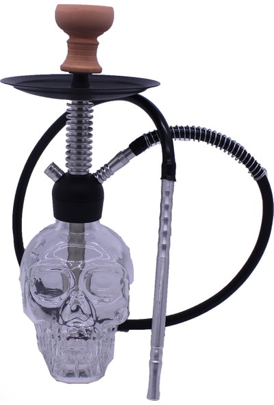 Yanaryıldızı Kuru Kafa Nargile - Masaüstü Cam Nargile Takımı