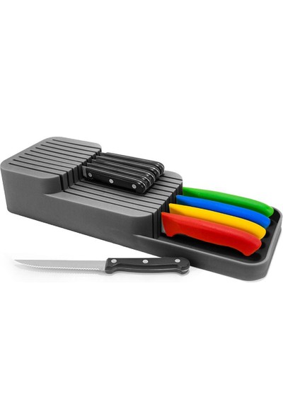 Decobella Çekmece Içi 2 Sıra Bıçak Düzenleyici Füme
