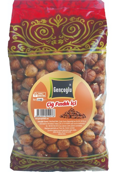 Gençoğlu Çiğ Fındık İçi 2 kg