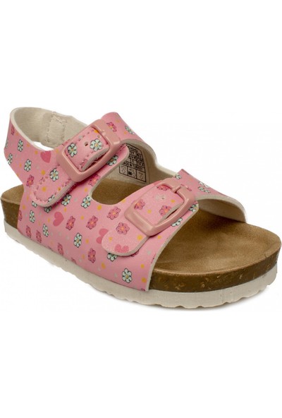 Vicco Last Desenli Kız Bebe Pembe Sandalet