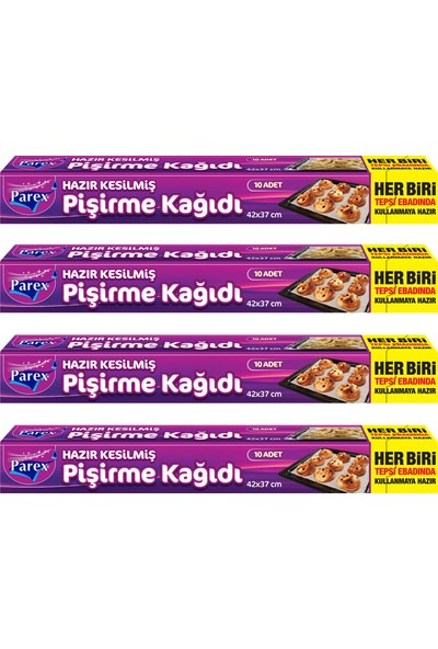 Parex Hazır Kesilmiş Pişirme Kağıdı x 4 Paket