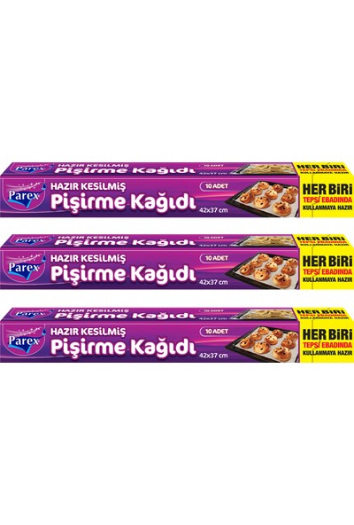 Parex Hazır Kesilmiş Pişirme Kağıdı 3 Paket Parex Hazır Kesilmiş Pişirme Kağıdı 3 Paket